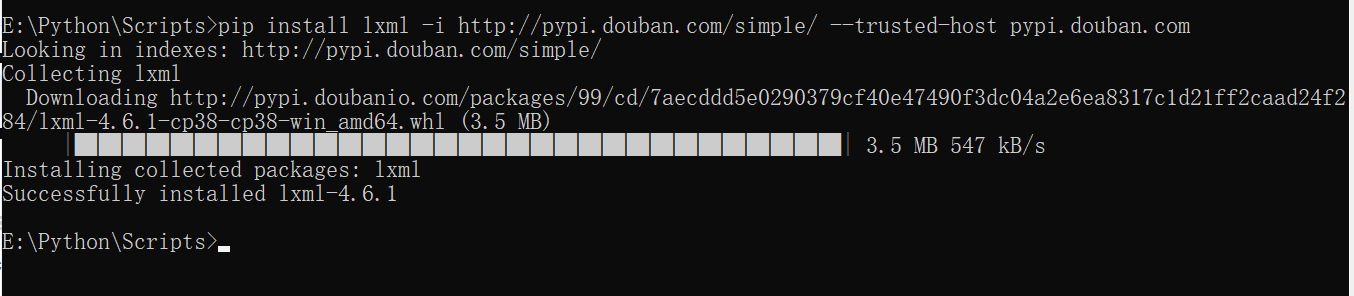 Python中如何用命令行的方式安装lxml库_python按装lxml和csv库-CSDN博客