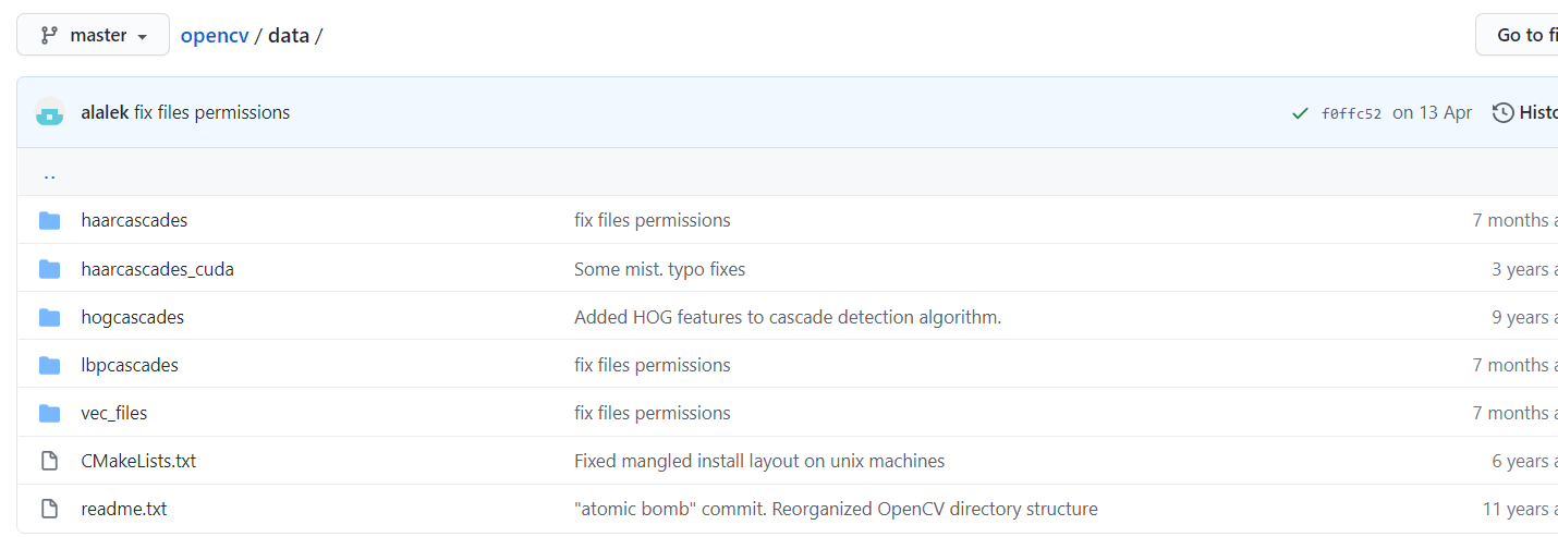 opencv中haar级联分类器的所有XML下载_opencv 级联分类器下载-CSDN博客