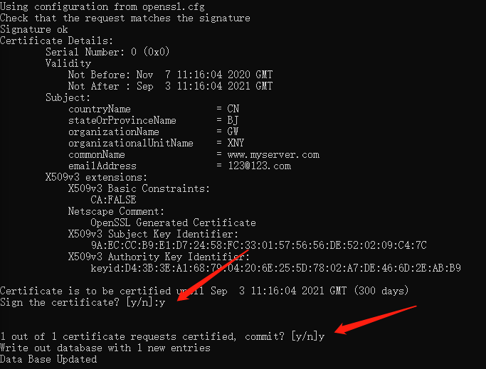 使用openssl 在windows下搭建CA并自签证书_openssl req -x509 -new-CSDN博客