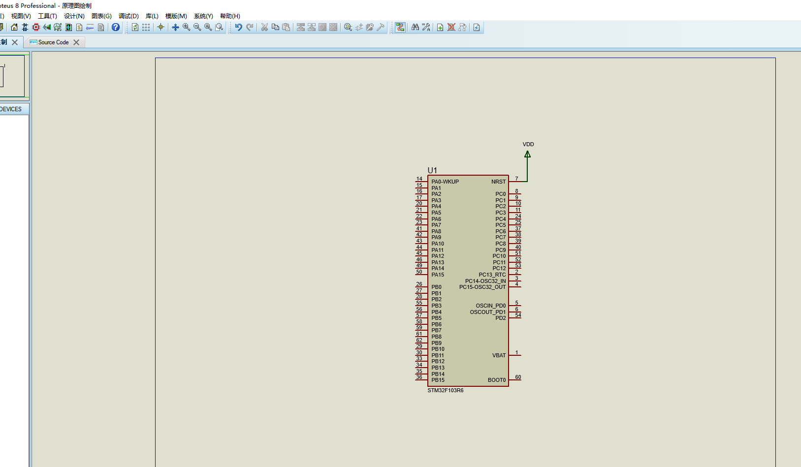 在Proteus进行stm32程序的仿真运行_protues中,如何仿真stm32f103c6的spi1通讯-CSDN博客