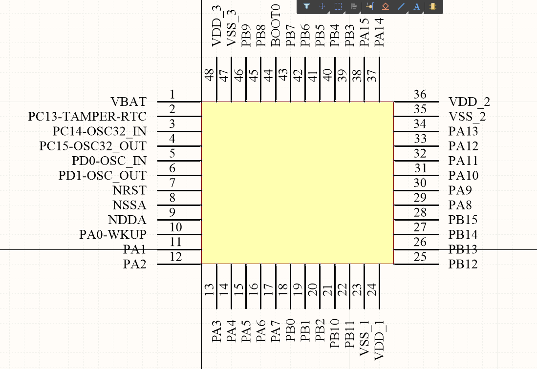 运用AD绘制stm32最小原理图_atm32单片机在ad10中怎么画-CSDN博客