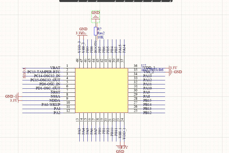 运用AD绘制stm32最小原理图_atm32单片机在ad10中怎么画-CSDN博客