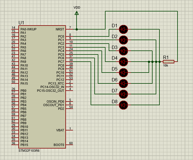 Proteus仿真运行stm32程序流水灯_proteusled灯 stm32代码-CSDN博客
