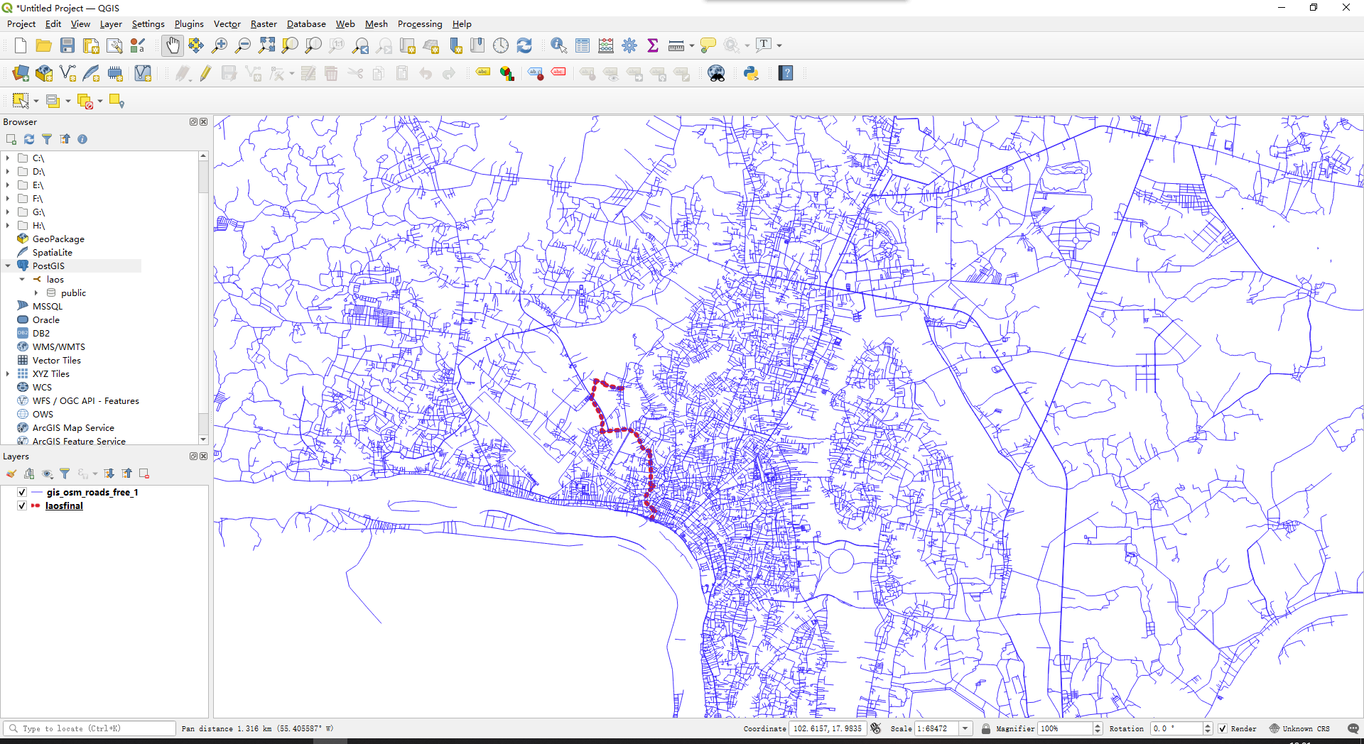 PostgreSQL+postgis入门及简单应用(dijkstra实现最短路径)_pgr_dijkstra_cq4的博客-CSDN博客
