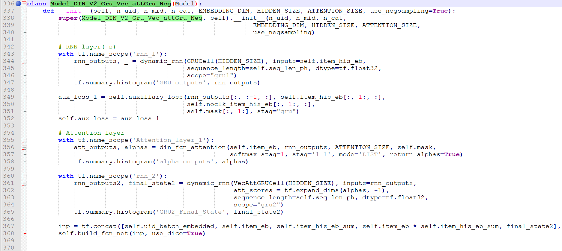 阿里 CTR模型 DIEN 代码解读_dien 源码-CSDN博客
