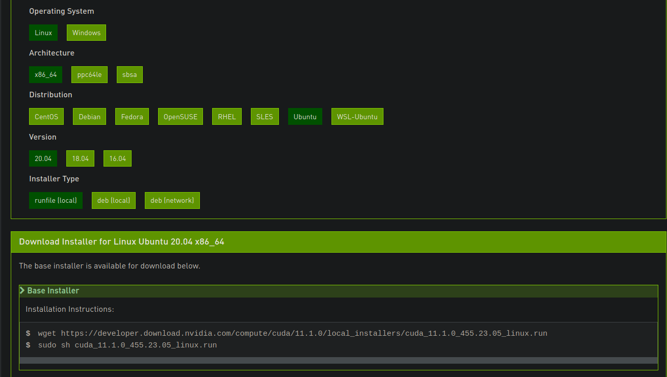 Ubuntu(20)安装Nvidia 驱动+CUDA + cuDNN_ubuntu20 cudnn12下载-CSDN博客