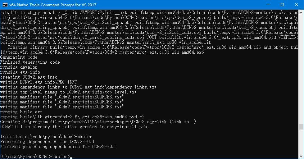 win10+torch1.2+cuda10.0安装DCNv2_dcnv2安装-CSDN博客