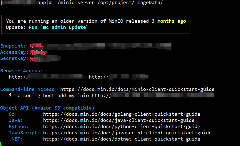 Centos安装minio以及遇到的问题 Error Unable To Initialize Server Switching Into S