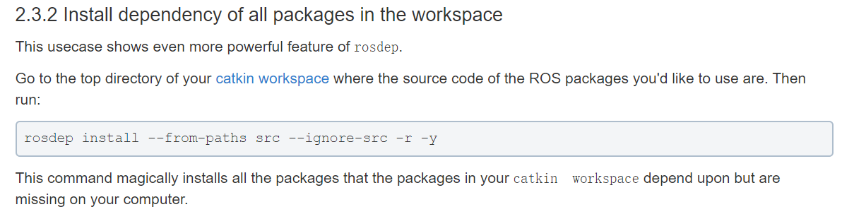 ROS 之 rosdep 妙用：一键解决package依赖包问题_rosdep 修改依赖项-CSDN博客