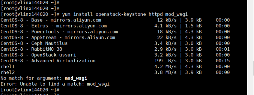 OpenStack U版双机部署-keystone服务_error: unable to find a match: openstack-keystone-CSDN博客