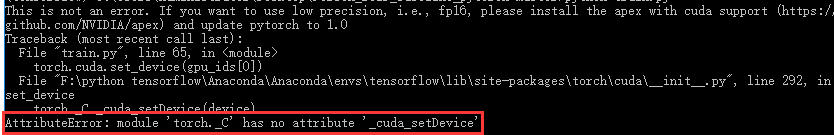 Attributeerror Module ‘torch C‘ Has No Attribute ‘ Cuda Setdevice