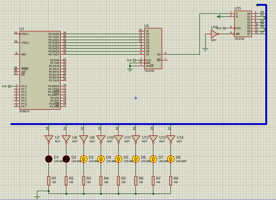 51单片机串行口并／串、串／并转换实验_74ls164 串并转换实验-CSDN博客