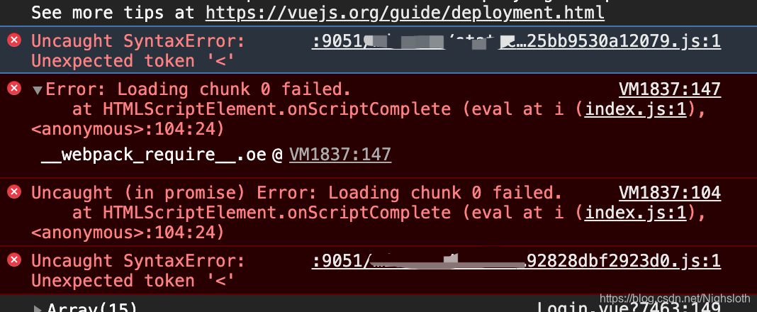 20201112 Vue项目编译失败 Uncaught Syntaxerror Unexpected Token ‘<‘vue 编译报错syntax Error Error