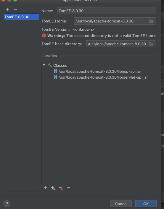 Tomcat Configuration Problem Warning The Selected Directory Is Not A Tomee Home Programmer