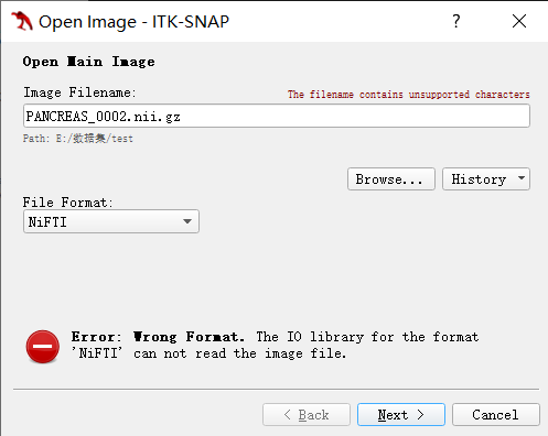 ITK-SNAP读取nii.gz文件失败_itk无法读取中文路径-CSDN博客