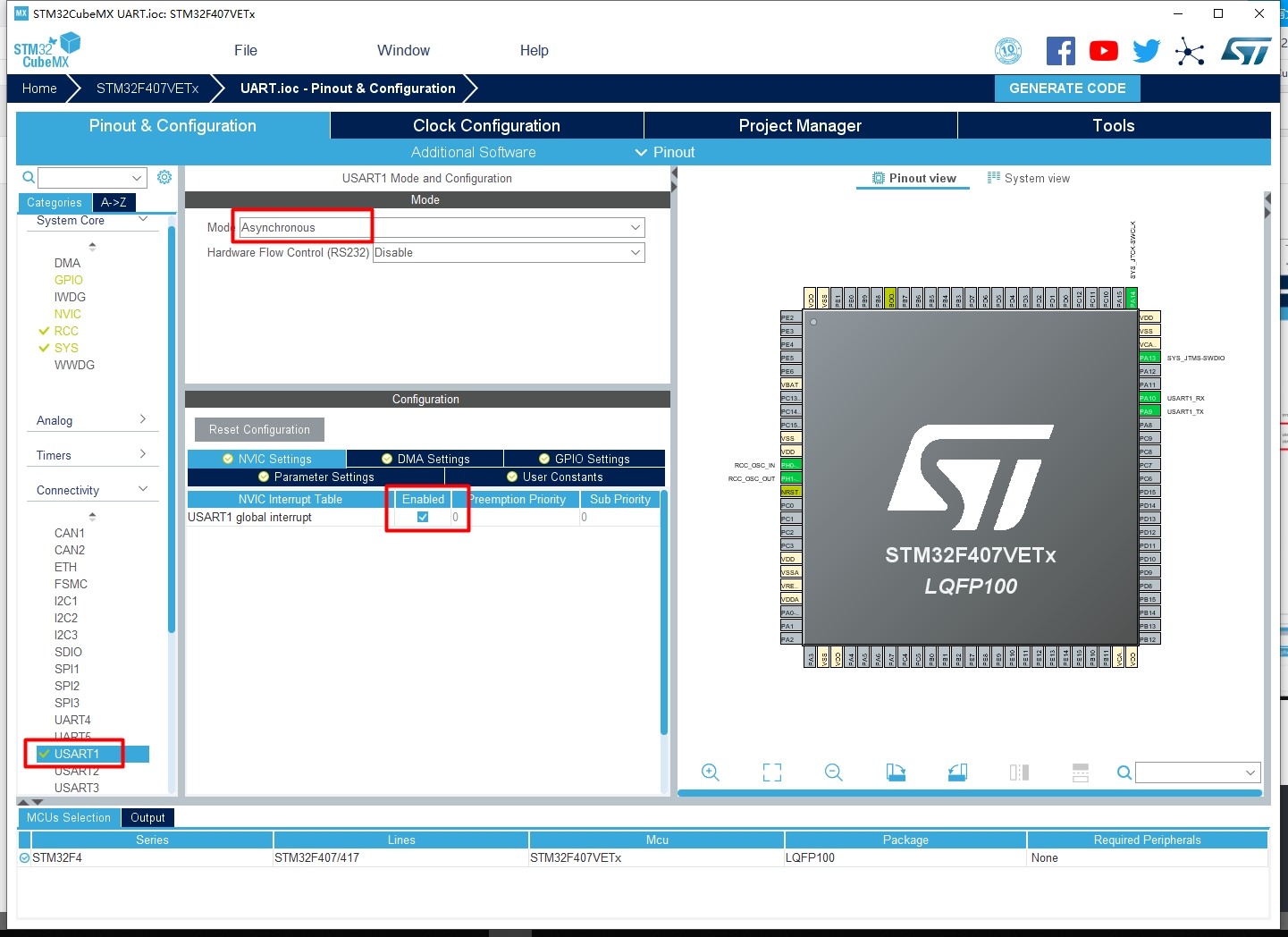 STM32F407的串口UART 基础配置STM32CubeMX_stm32cubemx 配置f407的串口通信-CSDN博客