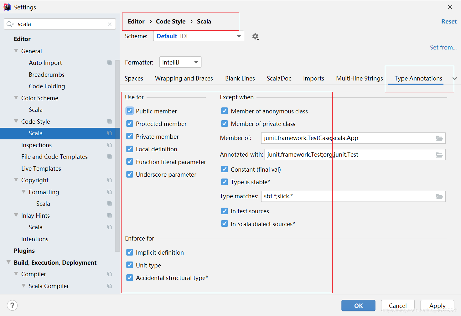 Idea中scala的类型自动补全与关闭:type Annotations Csdn博客