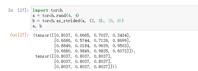 pytorch每日一学15(torch.as_strided())根据步长创建一个现有tensor的视图_pytorch at::kstrided-CSDN博客