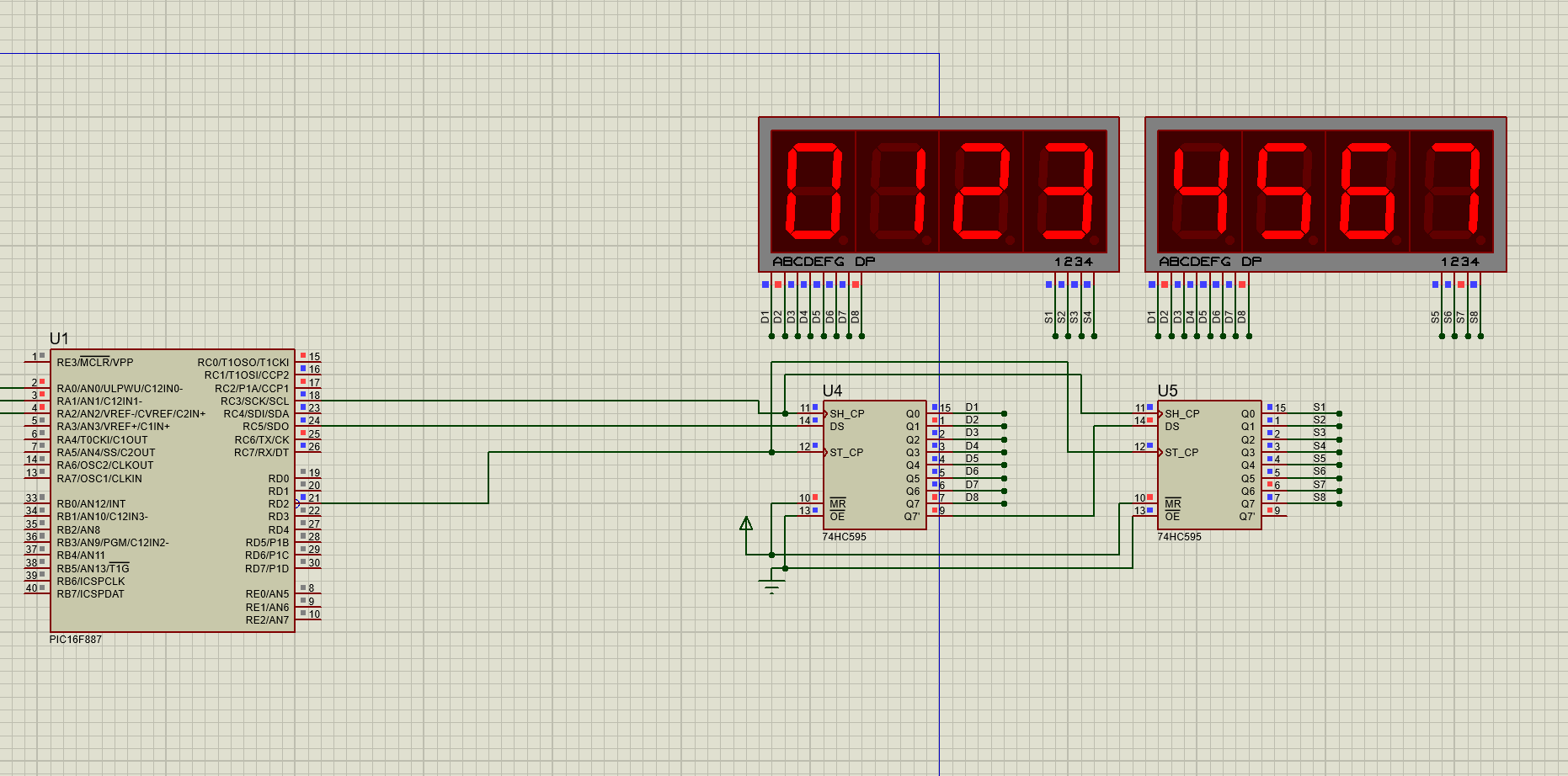 PIC16F887 单片机 硬件 SPI 驱动 HC595 数码管 八位数码管驱动_硬件spi 驱动hc595 数据错位-CSDN博客