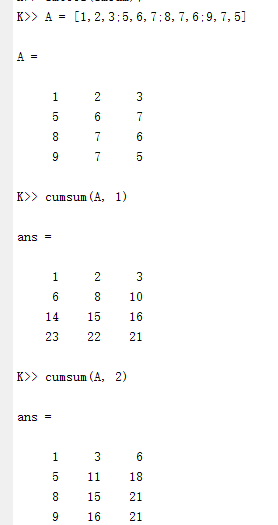 Matlab 中的cumsum函数cumsum函数matlab Csdn博客