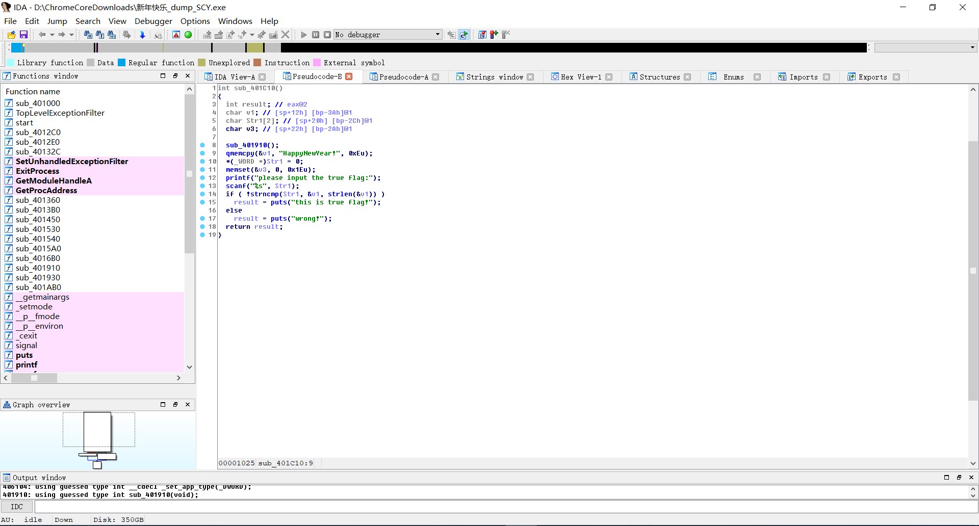 BUUCTF 新年快乐(xdbg手动脱壳)_xdbg获取脚本exe的源代码-CSDN博客