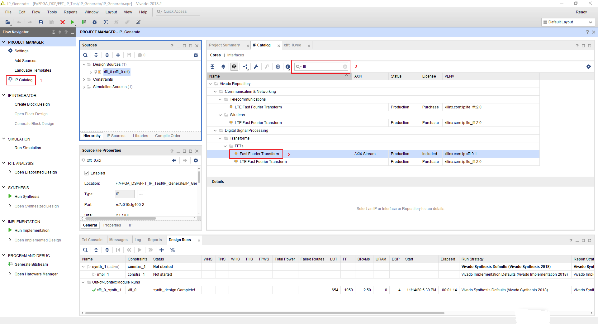 Introduction to the detailed use process of Xilinx FFT/IFFT IP core in Vivado - Programmer Sought