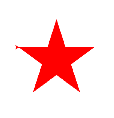 Python practice-drawing of a five-pointed star - Programmer Sought