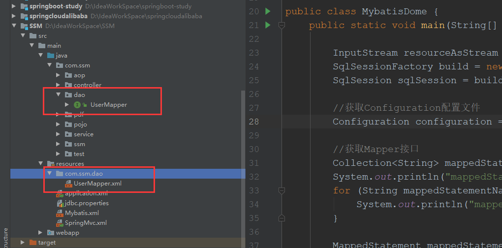 MyBatis的dao层接口和mapper文件存放位置，以及名称相同问题_mybatis中dao接口和mapper映射文件路径要相同吗-CSDN博客