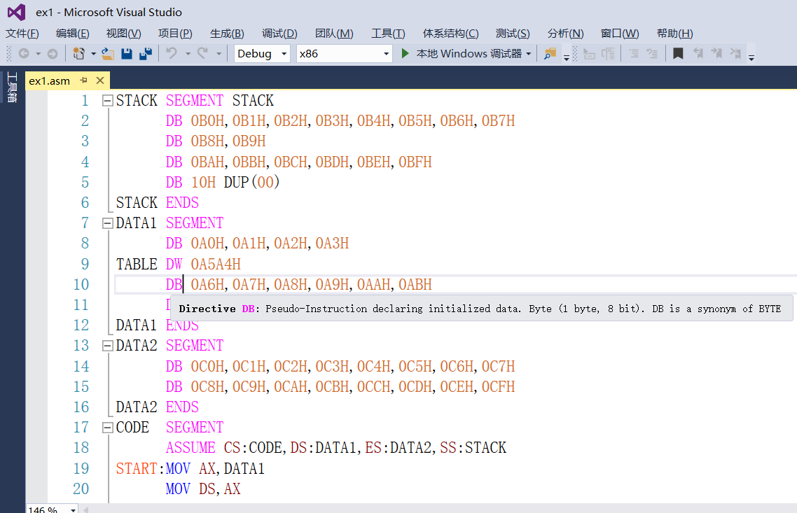 VS2015 builds assembly language environment and code highlighting plugin AsmDude - Programmer Sought