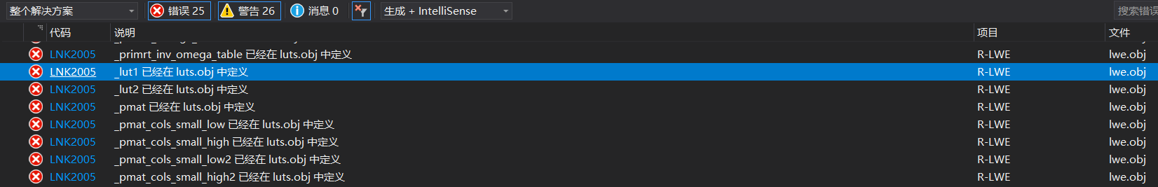 VS C++提示“error LNK2005: _XXX已经在xxx.obj中定义”解决方案_lnk2005 已经在obj中定义-CSDN博客