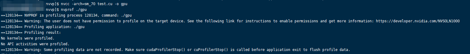 CUDA nvprof进行性能分析相关问题解决措施_some profiling data are not recorded. make sure cu-CSDN博客