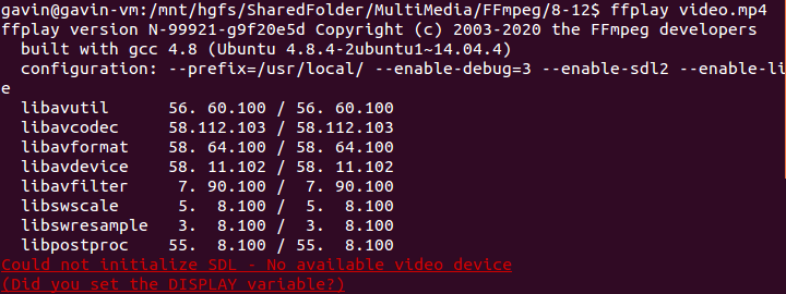 Could not initialize SDL - No available video device (Did you set the DISPLAY variable?)-CSDN博客
