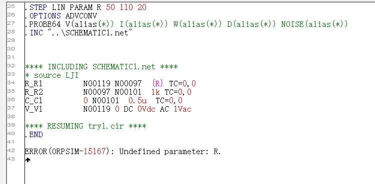 PSPICE16.6版本PAREMETER参数设置问题_pspice parameters如何使用-CSDN博客