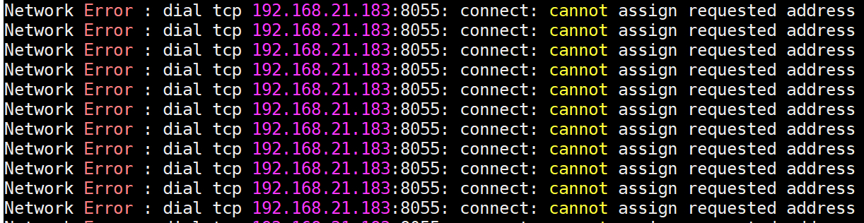 Linux客户端连接报错：Cannot assign requested address_linux cannot assign requested address-CSDN博客