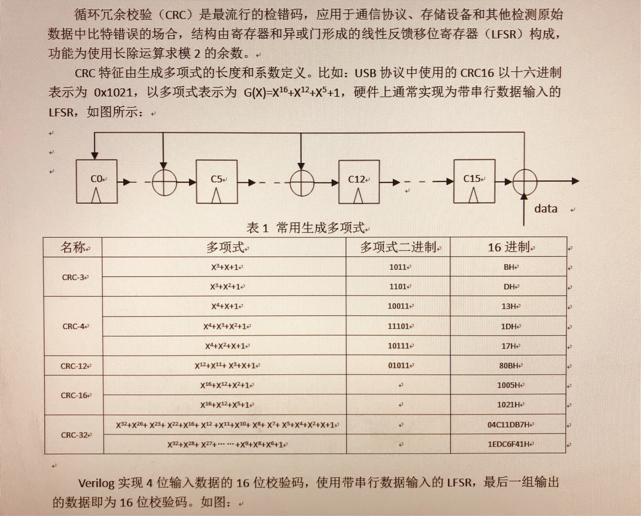 Verilog实现并行CRC16_4校验_fpga crc-16并行校验-CSDN博客
