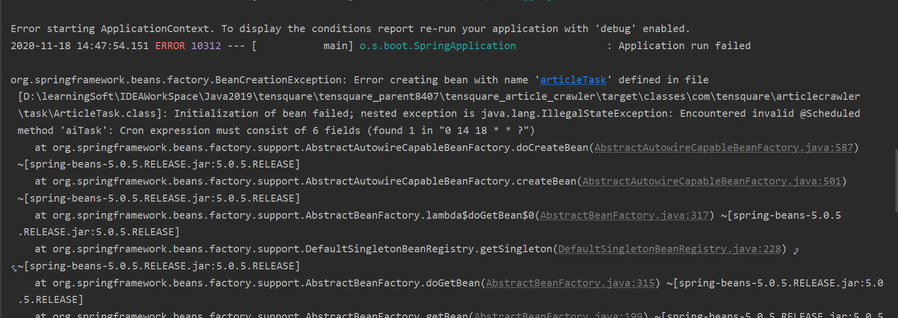 Cron expression must consist of 6 fields-CSDN博客