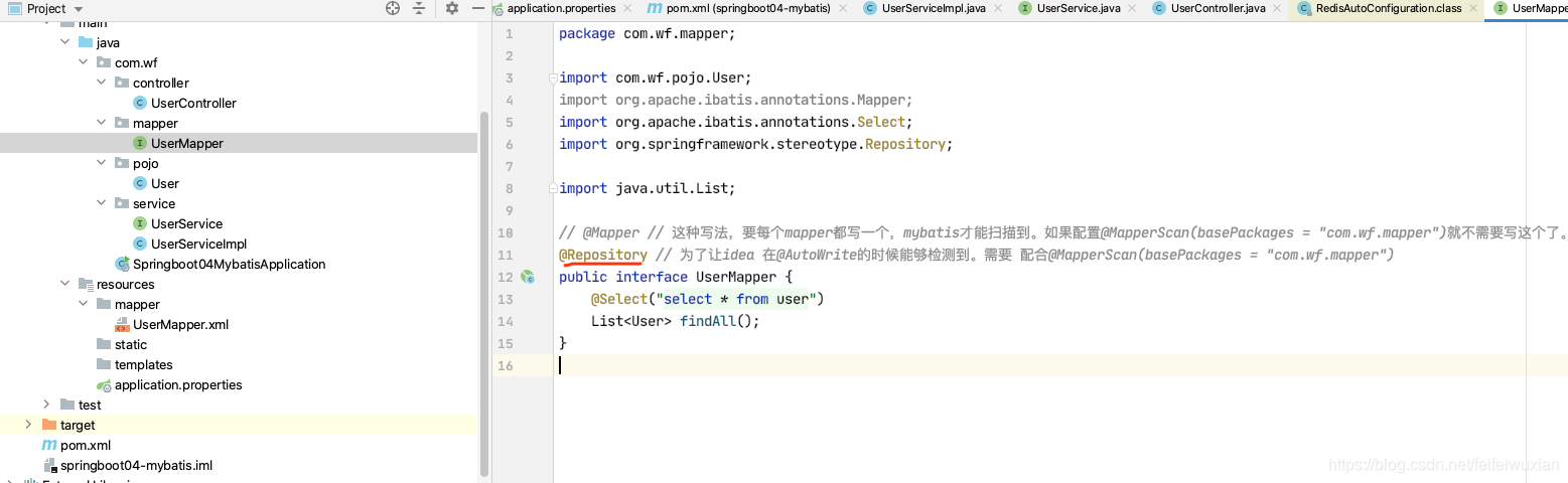 Idea Spring Boot Autowired Mapper报红could Not Autowire No Beans Of ‘usermapper‘ Type Found 最