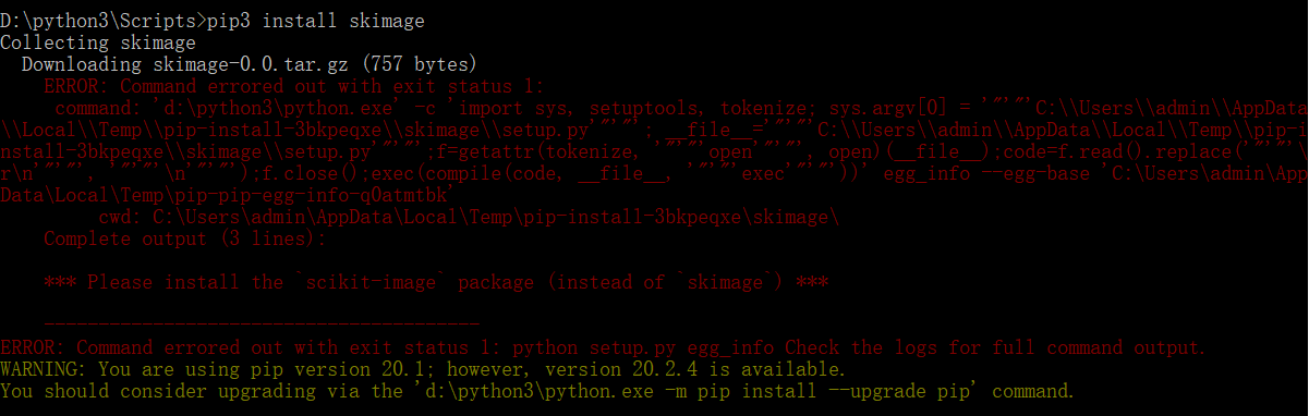Python3安装skimage包失败_skimage==0.0-CSDN博客