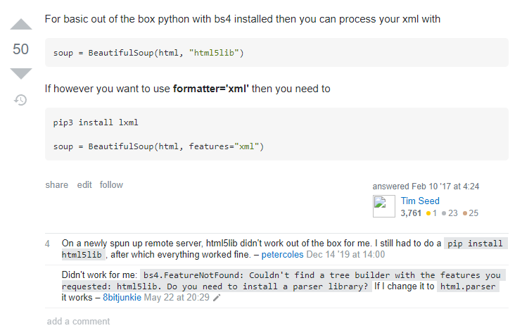 笔记 -- [爬虫] -- bs4 FeatureNotFound: Couldn‘t find a tree builder with ...