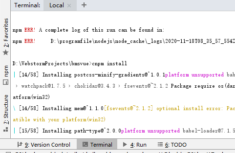 Local package.json exists, but node_modules missing, did you mean to install?_module state is ...