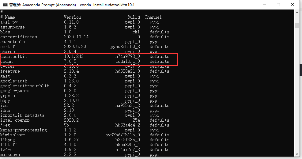 Win10系统下使用anaconda在虚拟环境下安装多版本CUDA及CUDNN_虚拟环境中conda list cudnn-CSDN博客