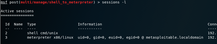 Metasploit把command shell转为meterpreter shell_how to convert a shell to meterpreter shell in met ...