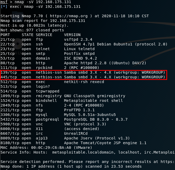 Metasploit学习： Samba服务 usermap_script安全漏洞利用_samba map acl inherit什么意思-CSDN博客