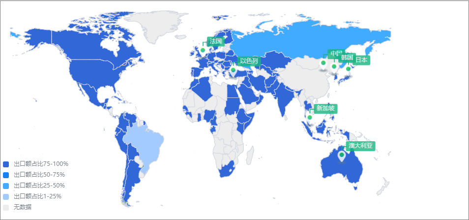 echarts实现世界地图，给不同数值的国家着色，并根据经纬度在对应位置上添加标签(一）_echarts 根据经纬度地图区域颜色-CSDN博客