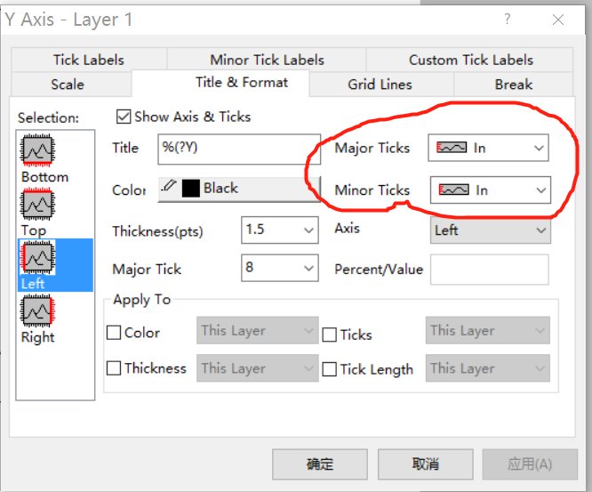 Origin8 0 坐标轴刻度朝内 Major Ticks Csdn博客