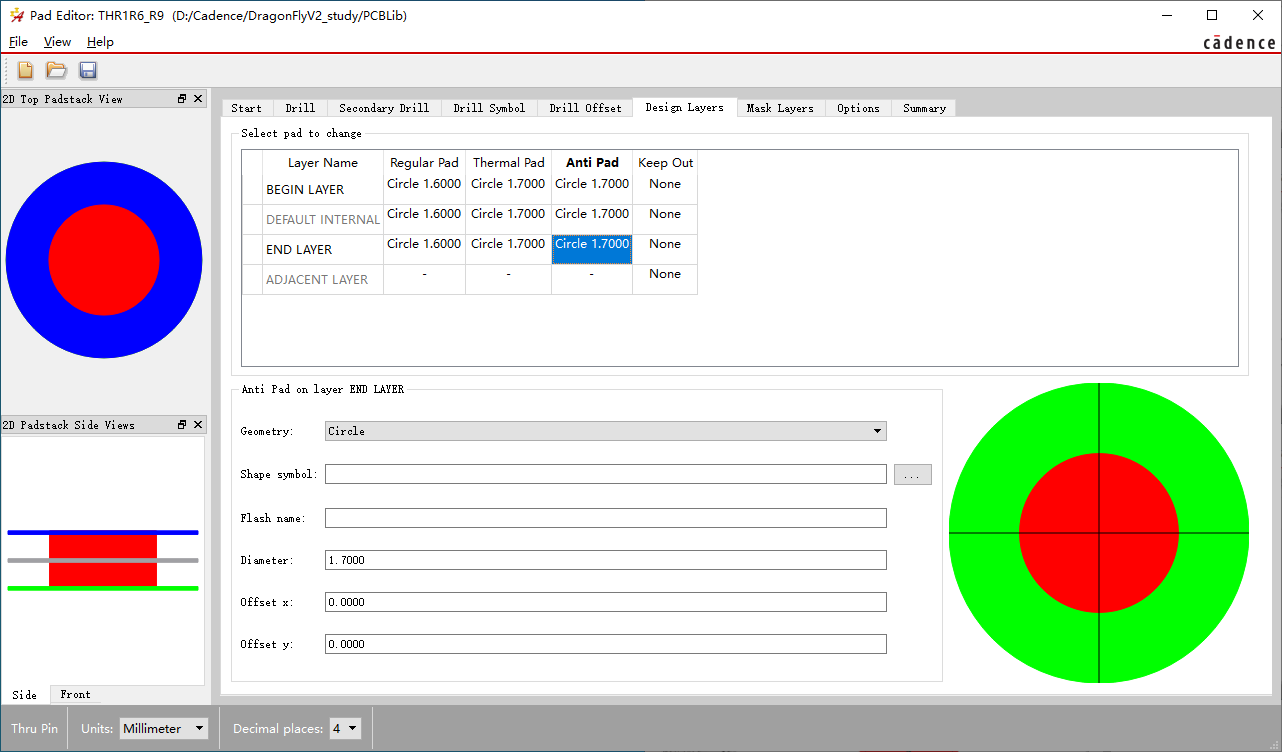 412：Cadence使用—— Padstack Editor焊盘设计-CSDN博客
