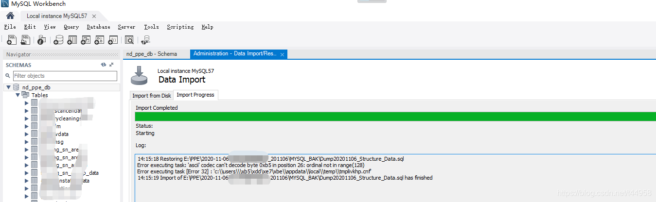 Mysql 导入报错,error Executing Task ‘ascii‘ Codec Can‘t Decode Byte 0xb5 In Position 26 Ordinal