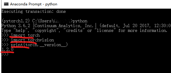 PyTorch1.2安装（Anaconda3 + Python3.6 + cpu版本）_pytorch= 1.2安装-CSDN博客