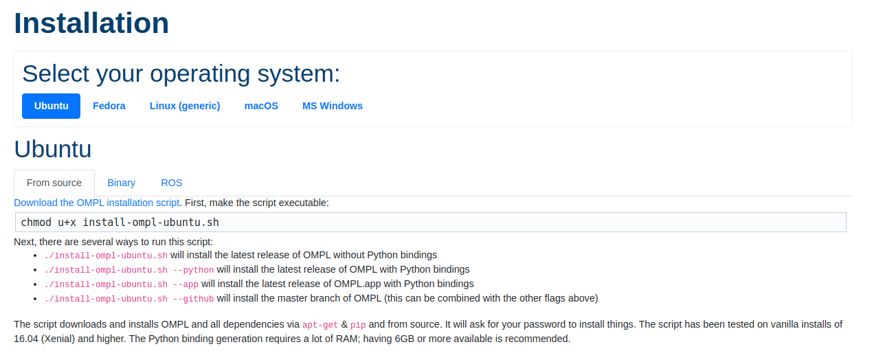 开源运动规划库OMPL安装与使用_如何查找ompl的使用手册-CSDN博客