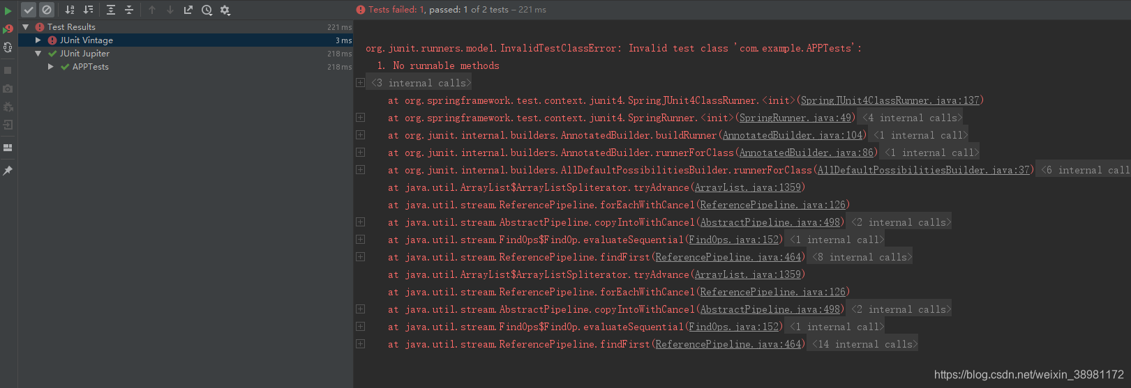 Springboot 启动测试报错:nnersmodelinvalidtestclasserrororg